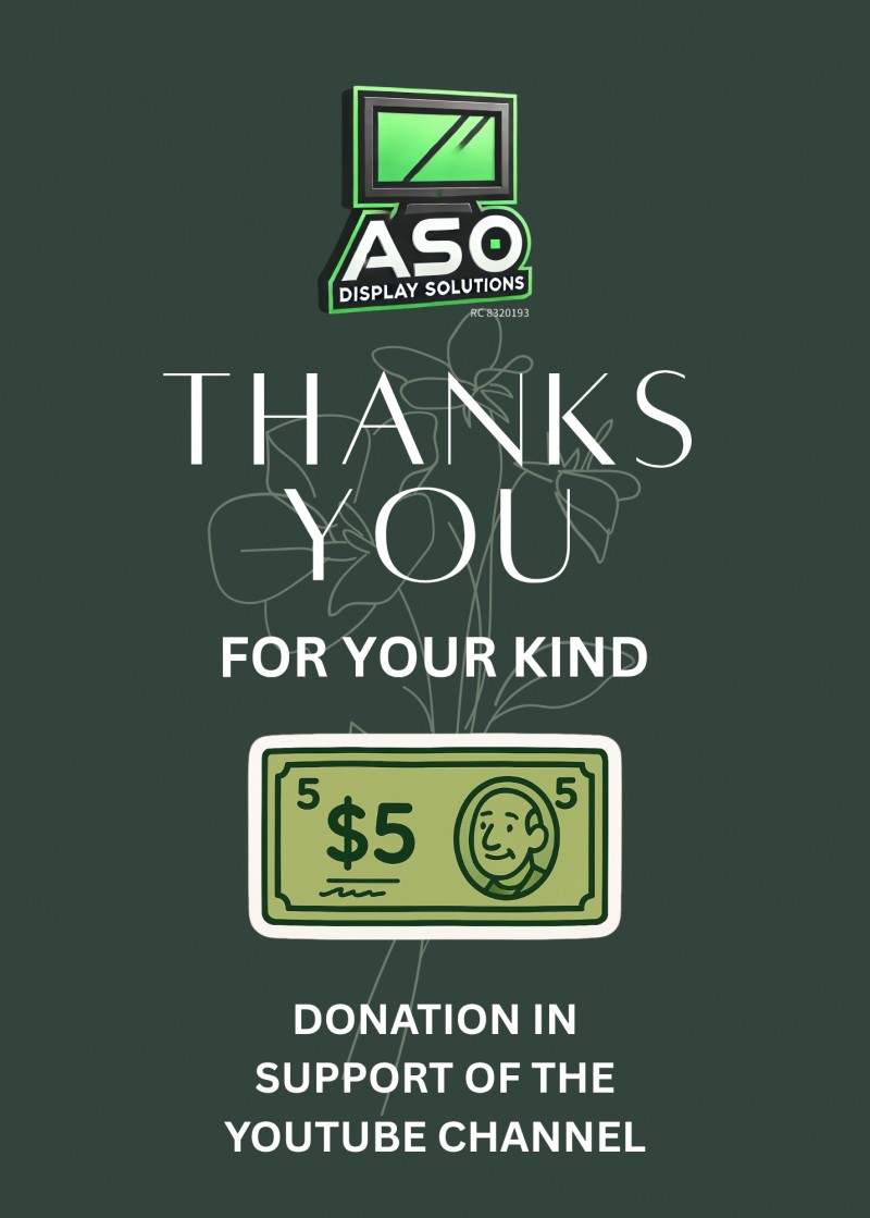 Buy DONATION TO ASO DISPLAY SOLUTIONS by ASO DISPLAY SOLUTIONS on Selar