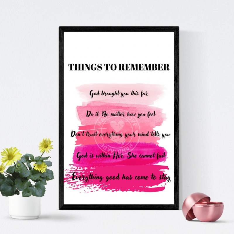 Buy Things To Remember Wall Frame | Digital Wall Frame | Colorful Wall ...