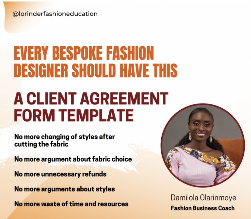 Buy Client Agreement Form Template for Fashion Designers by Damilola ...