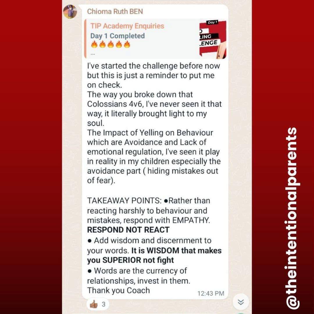 Buy No Yelling Challenge by The Intentional Parent Academy on Selar