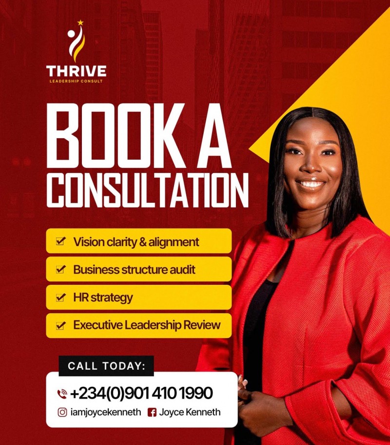 Buy BOOK A CONSULTATION SESSION WITH JOYCE KENNETH by Thrive Leadership Consult on Selar