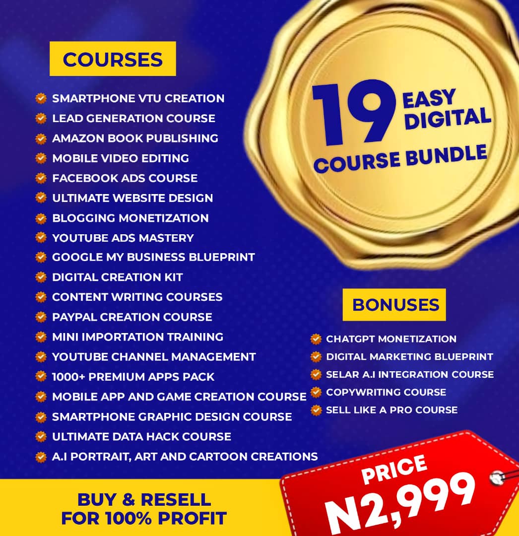 Buy 19 in 1 digital course bundle by Adegoke Usman on Selar