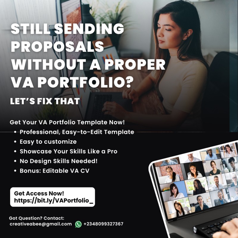 Buy Virtual Assistant Portfolio Template (Editable & Ready-to-Use) by ...