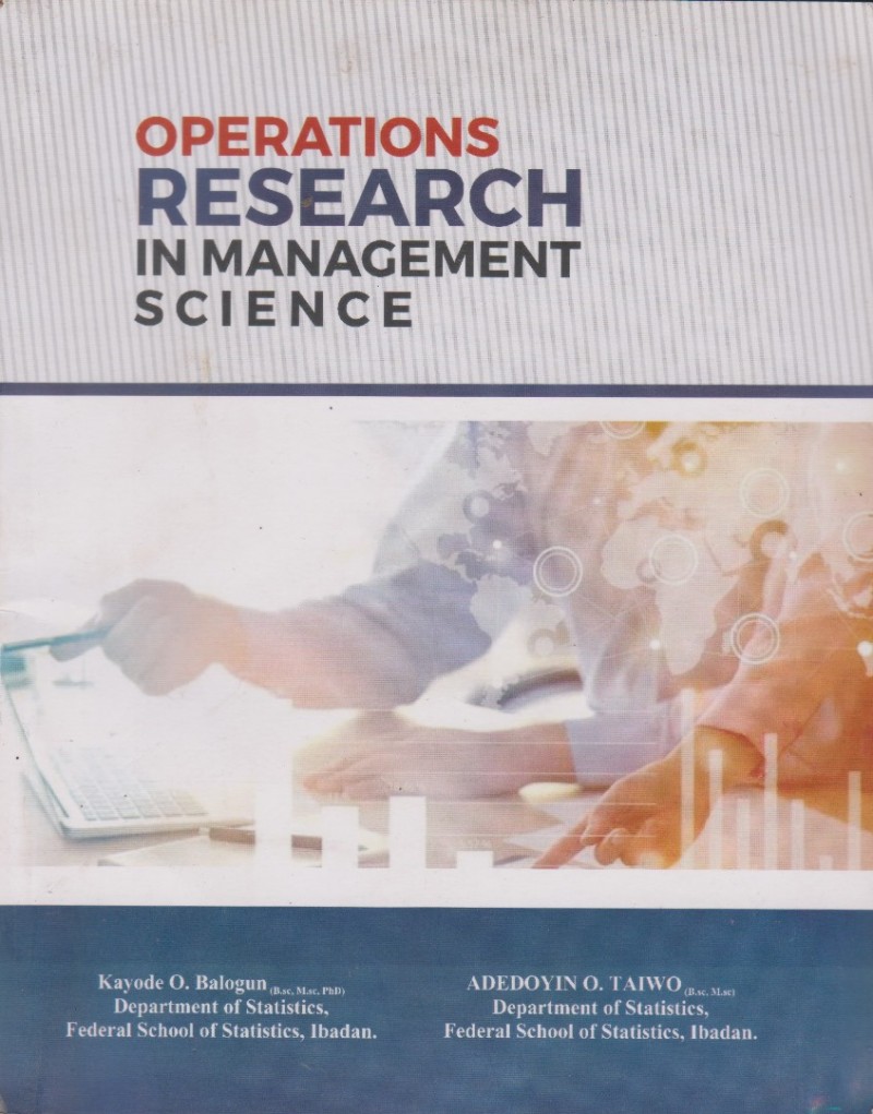 Buy Operations Research In Management Science by Adedoyin Taiwo on Selar