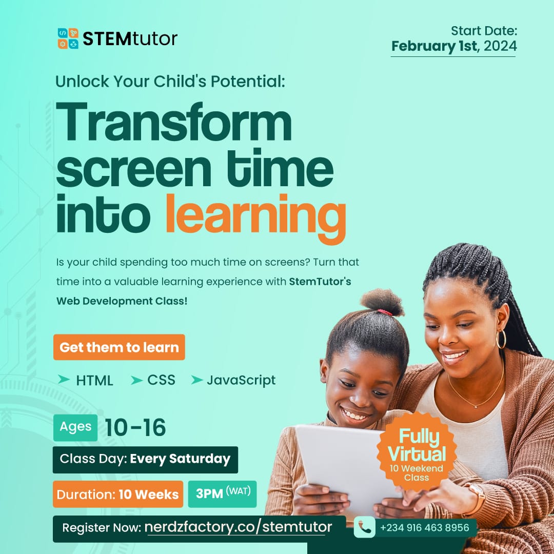 Buy Stem Tutor - Web Development Class by Ademulegun Olowojoba on Selar