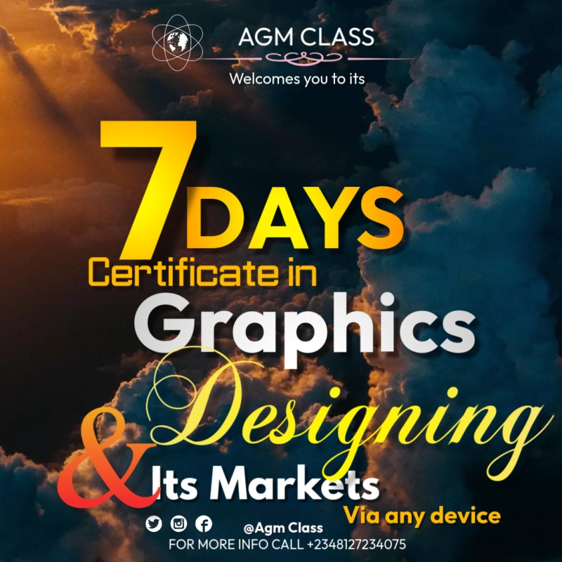 Buy Ticket to Graphics design and marketing by Agm Class on Selar