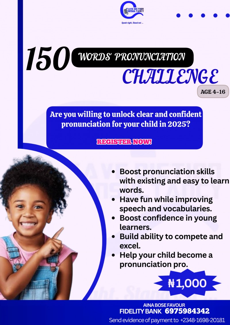 Buy 150 Words Pronunciation Challenge by FAVE DICTION on Selar