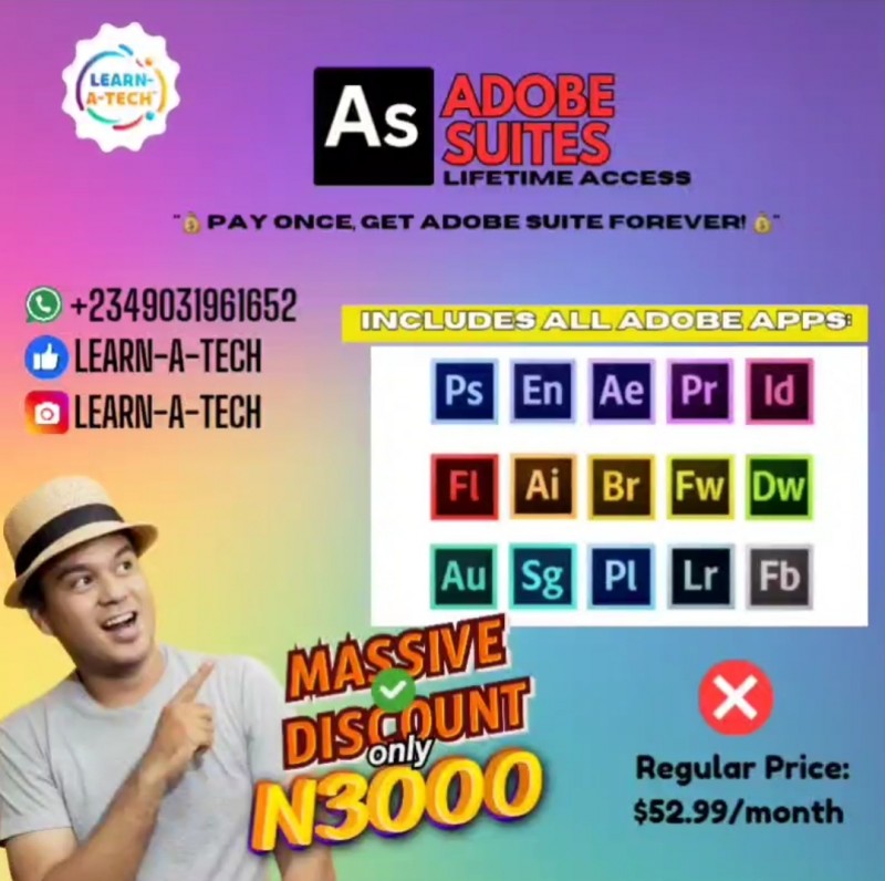 Buy Adobe Suite Premium. by AKINYEMI WILSON on Selar