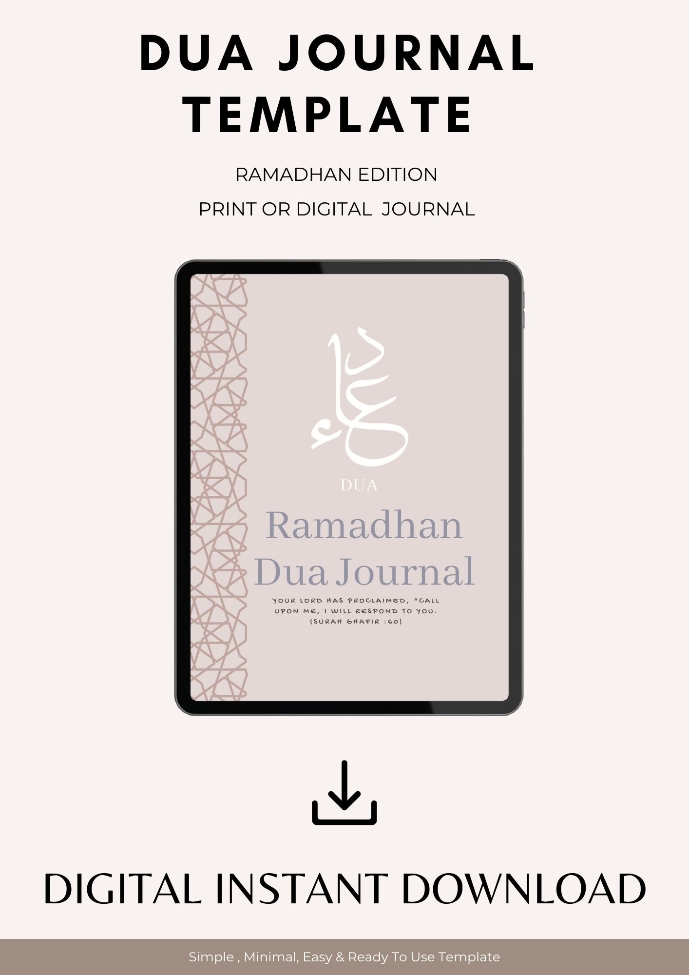 Buy Ramadhan Dua Journal by Al Muhajabah Shop on Selar