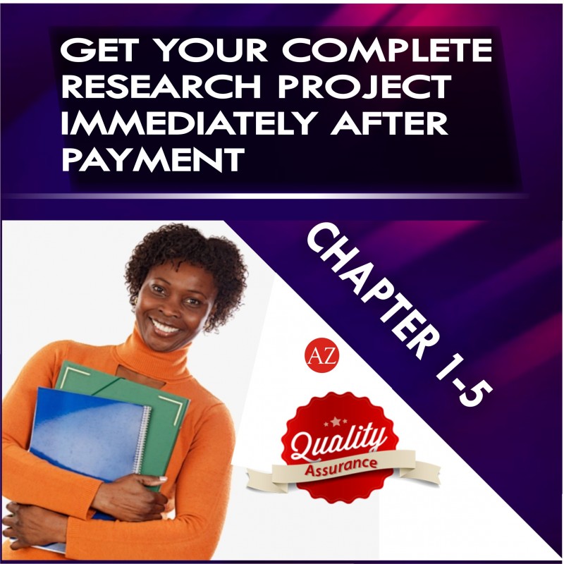 Buy Complete Project Chapter 1-5 by Ameh Attah on Selar