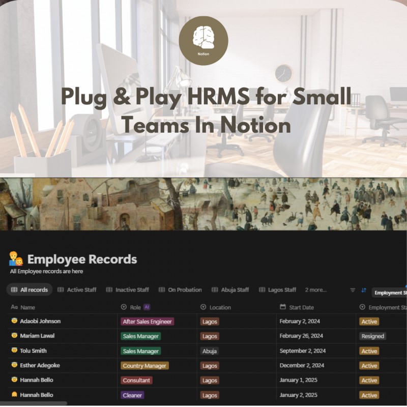 Get HR Management System (HRMS) Template in Notion by Aminat ...