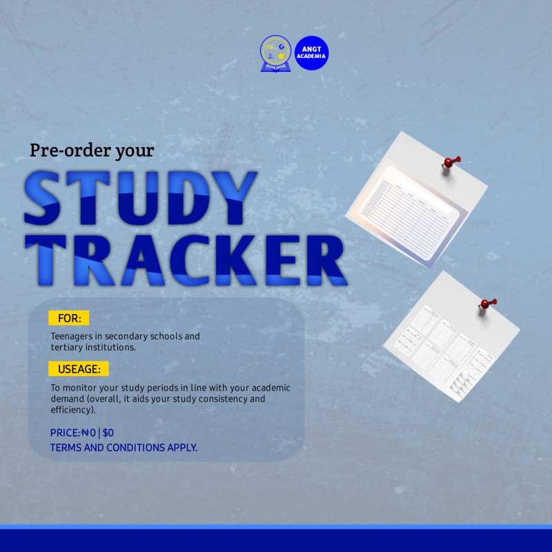 Get STUDY TRACKER by ANGT Academia on Selar