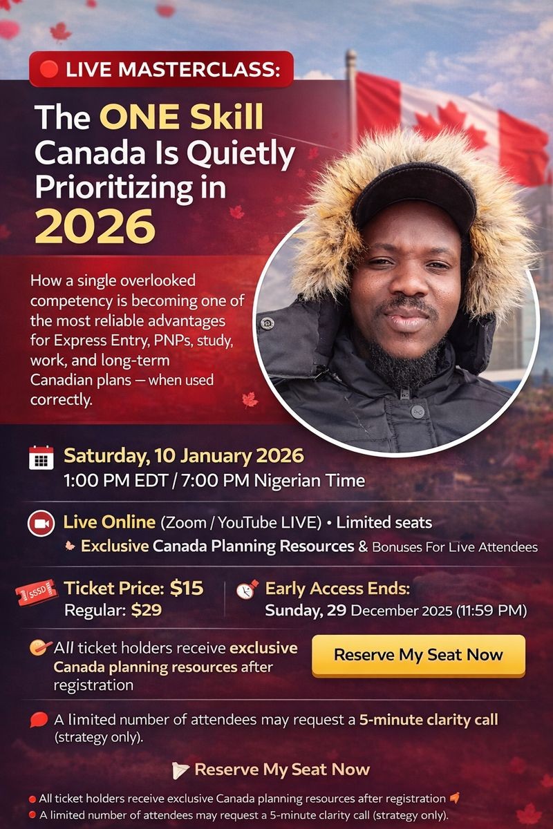 Buy LIVE MASTERCLASS: The ONE Skill Canada Is Quietly Prioritizing in ...