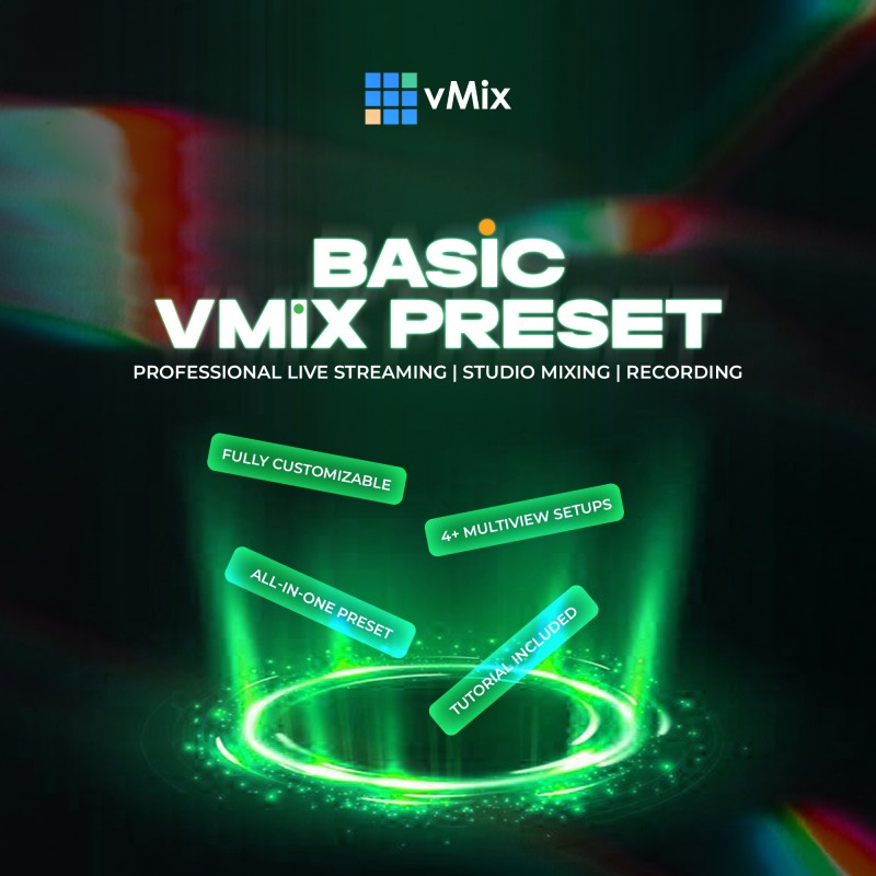 Buy BASIC VMIX PRESET FOR PROFESSIONAL LIVE STREAMING, STUDIO MIXING, AND RECORDING by BENSON ...