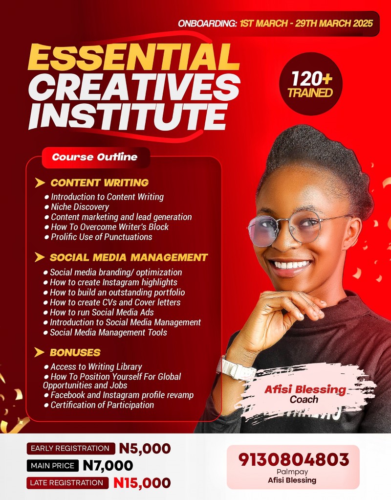 Buy Essential Creative Institute by Blessing Afisi on Selar