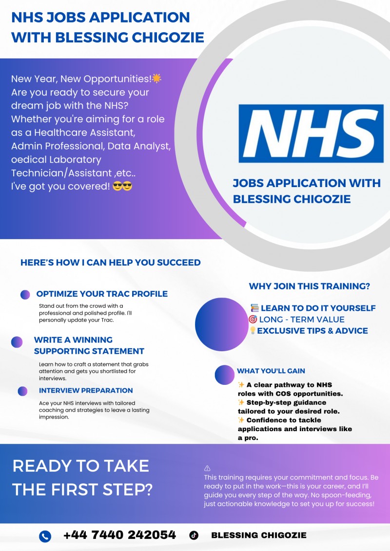 Buy NHS Job Application by Blessing Chigozie on Selar