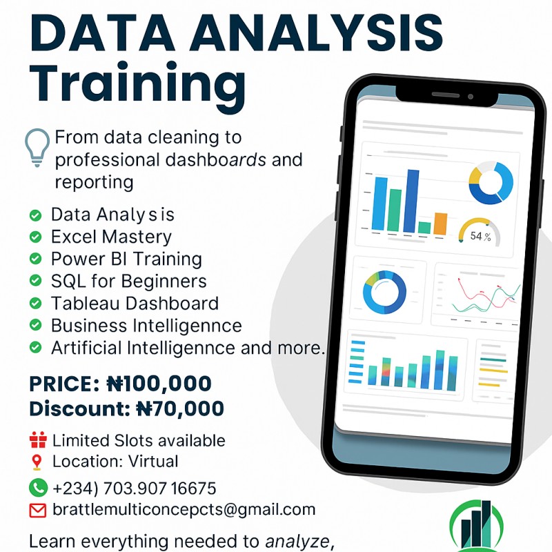 Get DATA ANALYSIS TRAINING (LIVE CLASS) by Brattle Multiconcepts ...