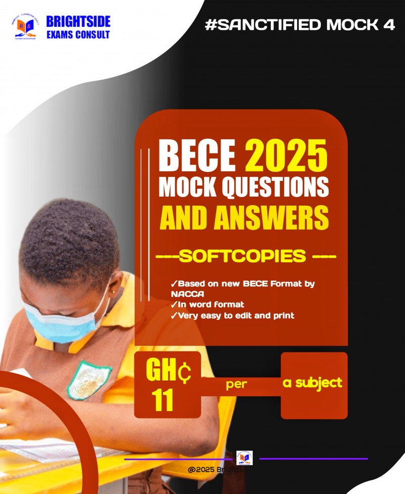 Buy SCIENCE MOCK 5 & 4 BECE 2025 by BRIGHTSIDE EXAMS CONSULT on Selar