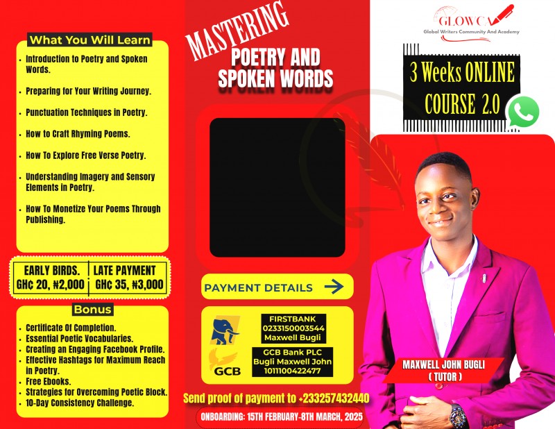 Buy MASTERING POETRY AND SPOKEN WORDS CLASSROOM 2.0 by BUGLI MAXWELL JOHN on Selar