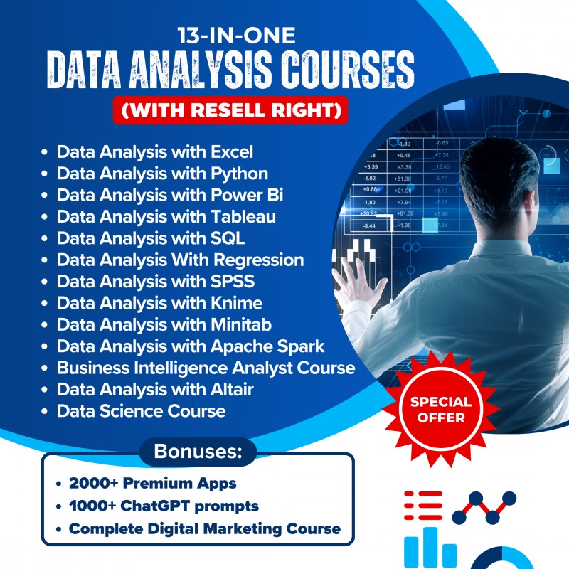 Buy 13-in-One Data Analysis Courses Packed with Value by Oluchi Cassia Chikere on Selar