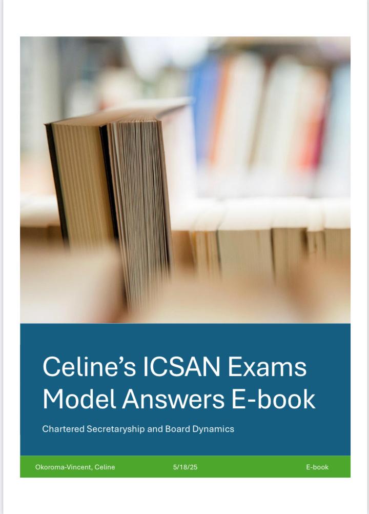Buy Celine's ICSAN Exams Model Answers E-book - CSBD by Celine Okoroma ...