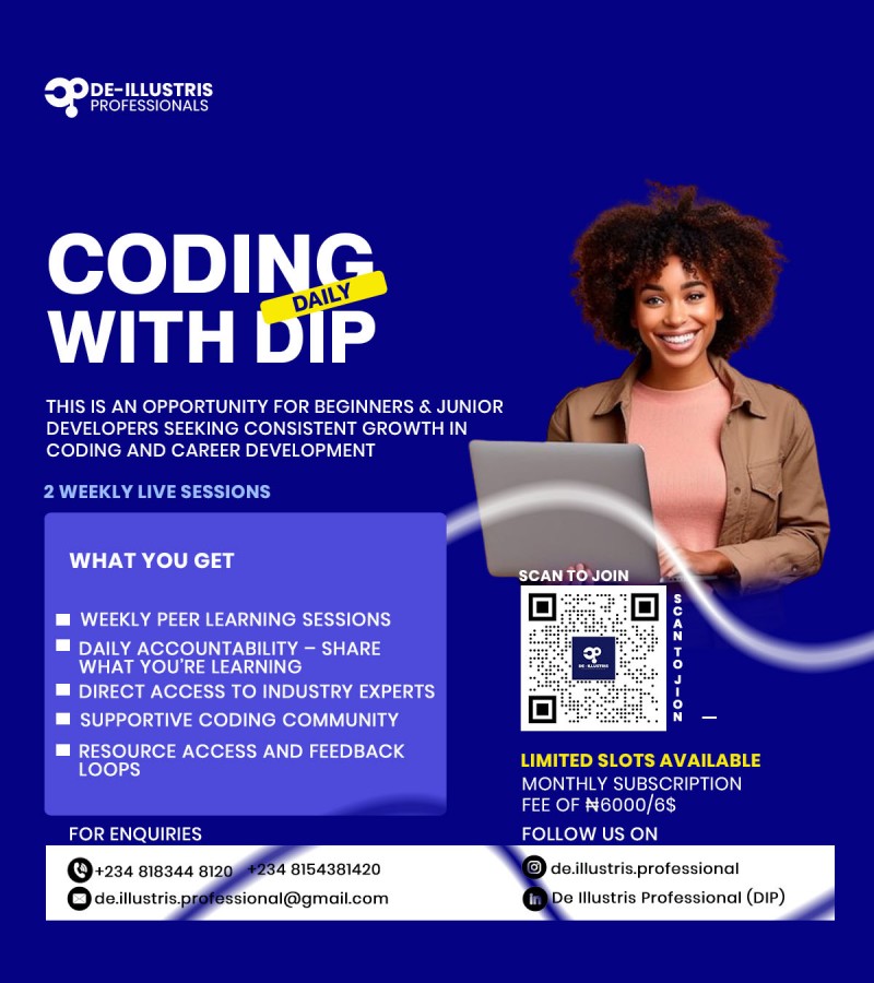 Subscribe Coding Daily with DIP by De Illustris Professional on Selar