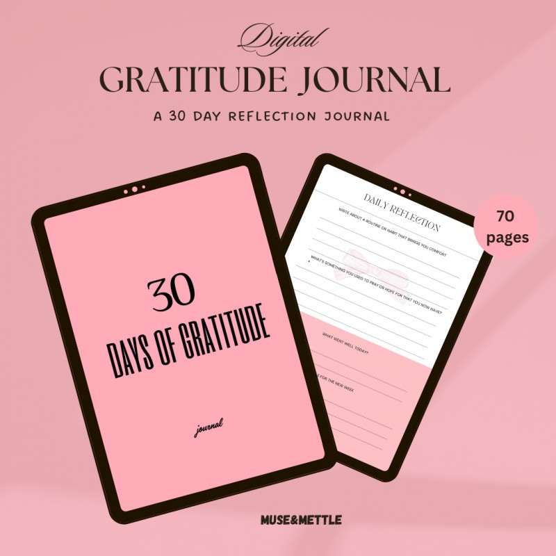Buy 30 DAYS OF GRATITUDE DIGITAL JOURNAL by Muse & Mettle on Selar