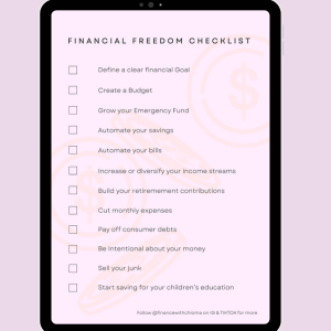 Get Financial Freedom Checklist by Chioma Okaruefe on Selar