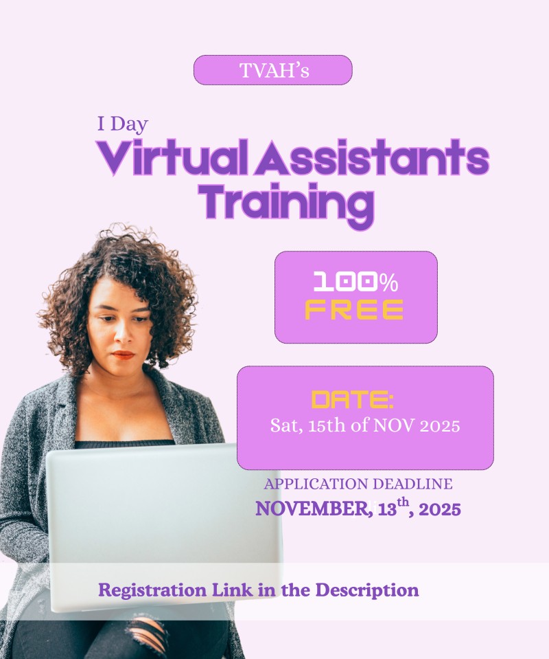Get TVAH's 1 Day Free Virtual Assistant training by Tvah tribe ...