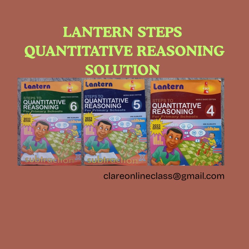 Buy Lantern Steps Quantitative Reasoning Solution (book 4-6) by Clare ...