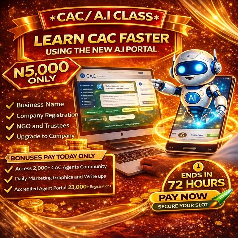 Buy CAC / A.I CLASS | MASTER CAC REGISTRATION THE NEW A.I WAY- (4-IN-1 ...