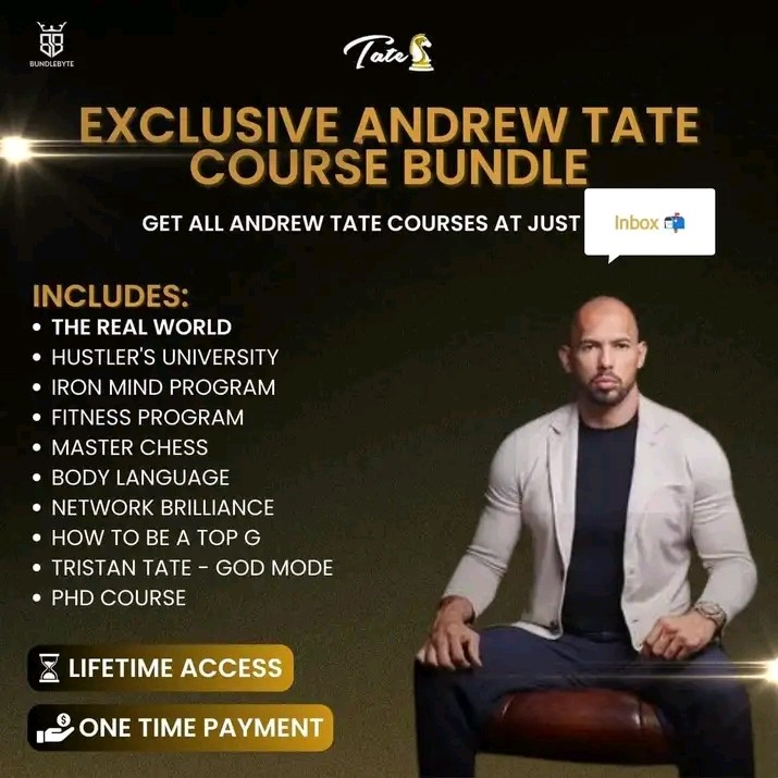 Buy The Real World + Andrew Tate Courses by Content Guides on Selar