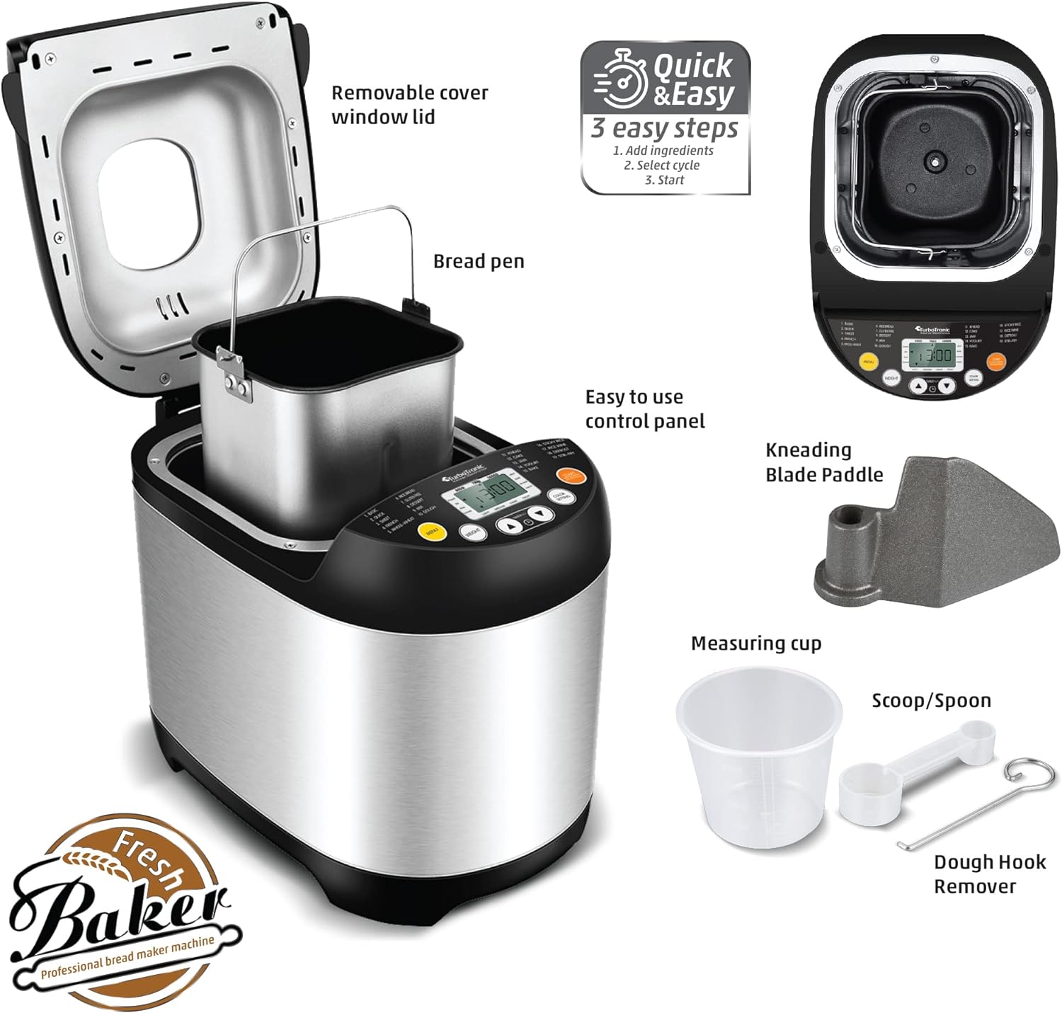 Buy Bread Maker 19 Programs - 550W by Crystal store on Selar
