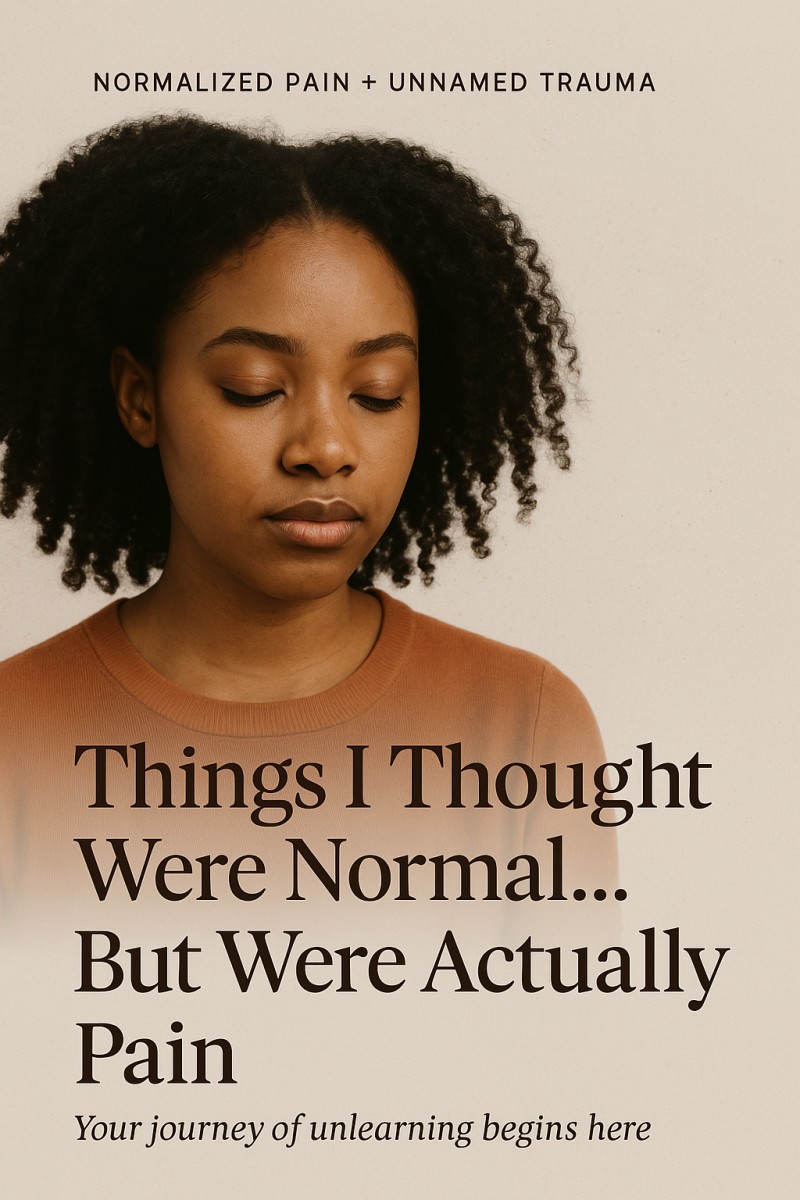 Buy The Things I Thought Were Normal But Were Actually Pain Workbook by Daniela Ajua on Selar