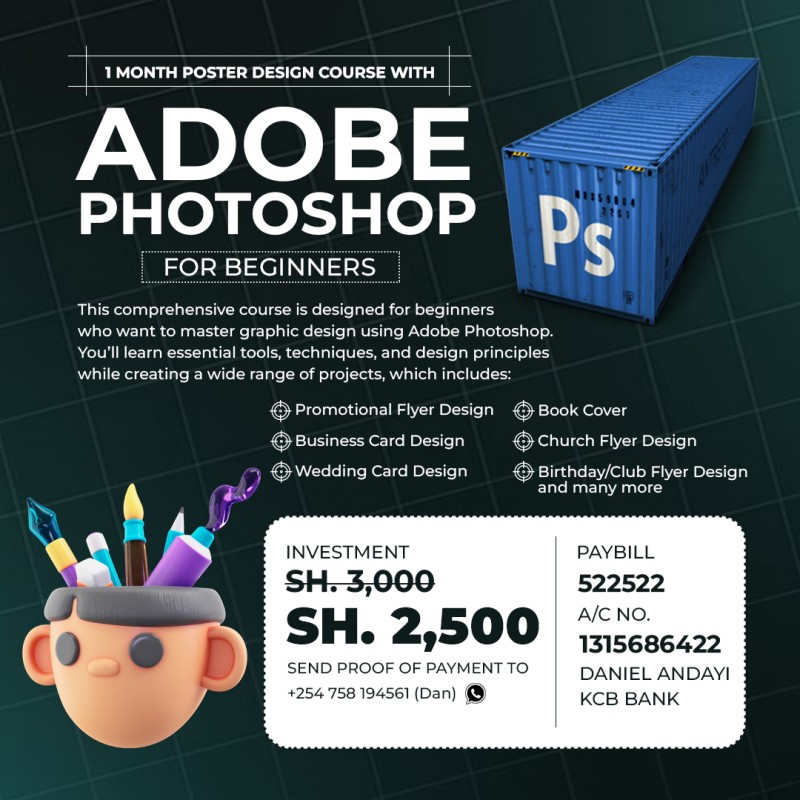 Buy Adobe Photoshop Course by Daniel Andayi on Selar