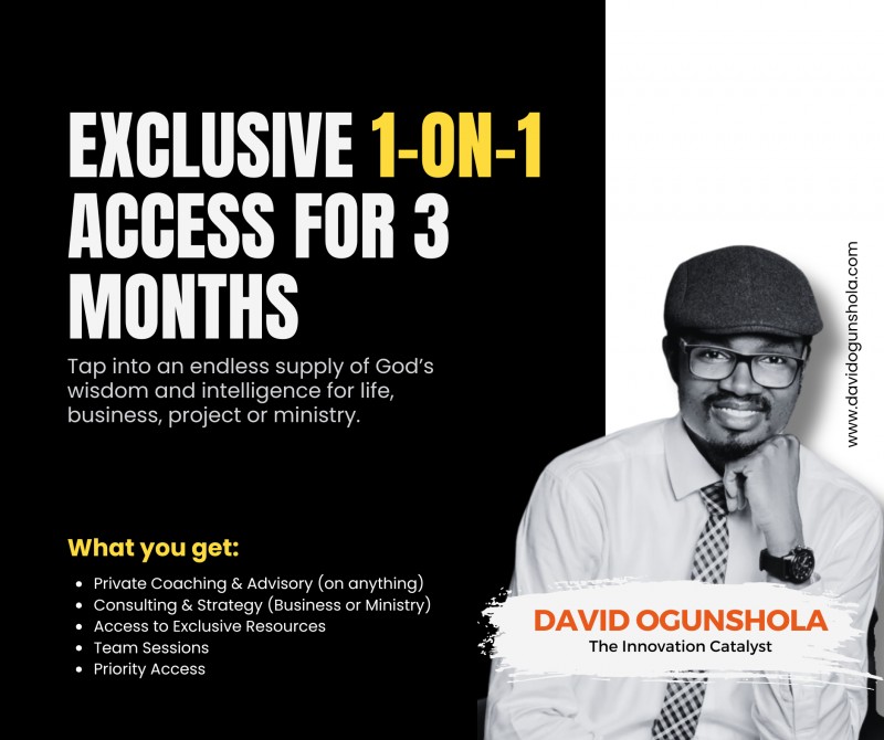Buy Exclusive One-on-One Access for Three Months by David Ogunshola on Selar