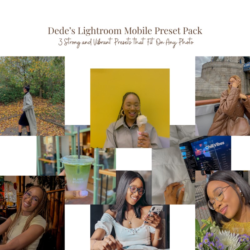 Buy Dede's Lightroom Mobile Preset Pack by Dede Adeyanju on Selar