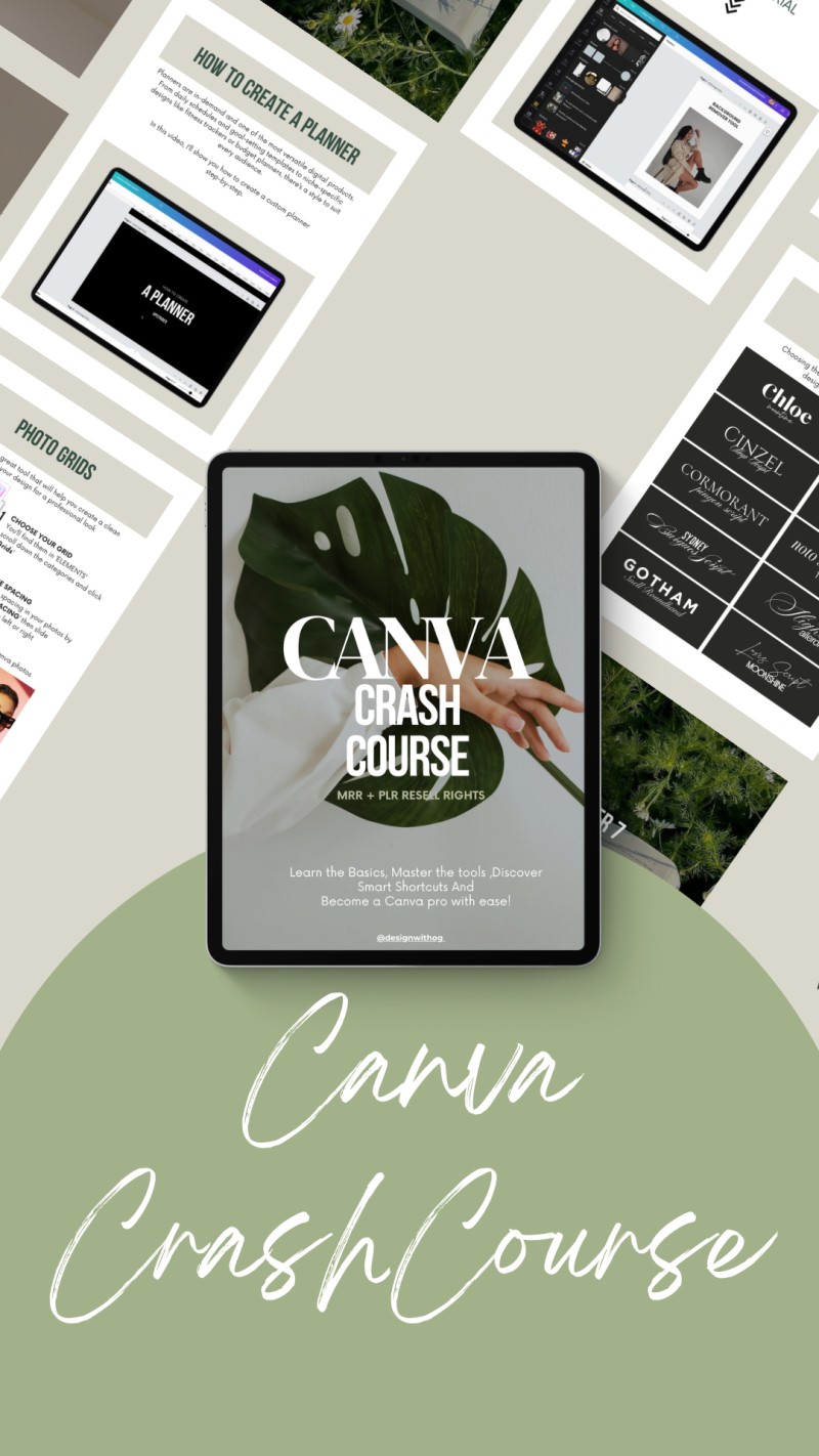 Buy The Canva Crash Course -with Resell Rights! by Design With OG on Selar
