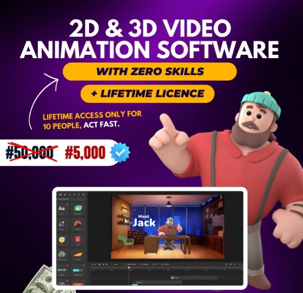 Buy 2D & 3D ANIMATION SOFTWARE PRO by DG Tech on Selar