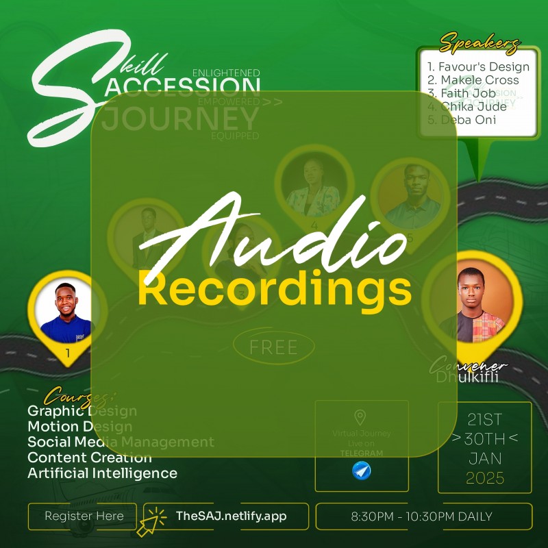 Buy SAJ Recordings by Dhulkifli Tijani on Selar