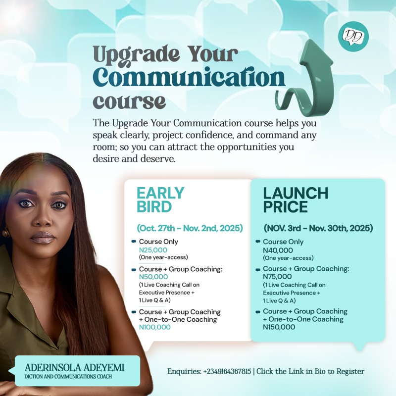 Buy UPGRADE YOUR COMMUNICATION COURSE by DictionwithDerin on Selar