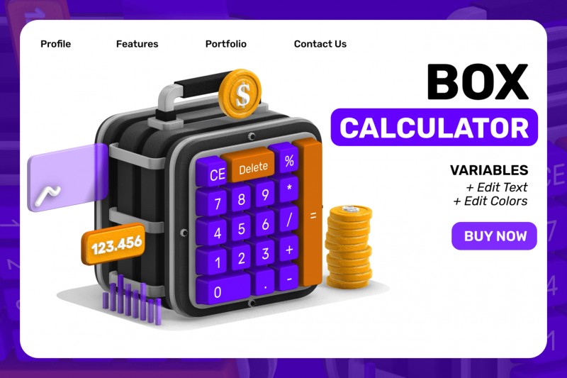 Buy Box Calculator Download, Incl. 3D & Box by Digital Products Bazar ...