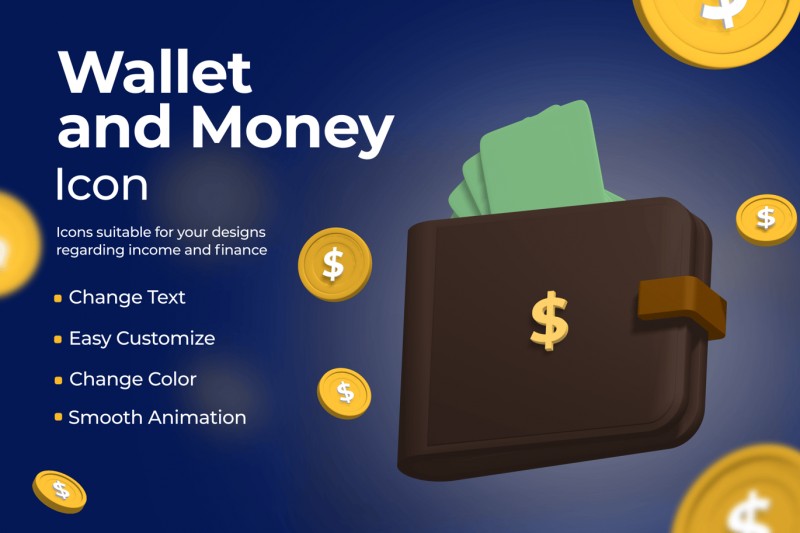 Buy Wallet and Money Icon Download, Incl. Business & Concept by Digital ...