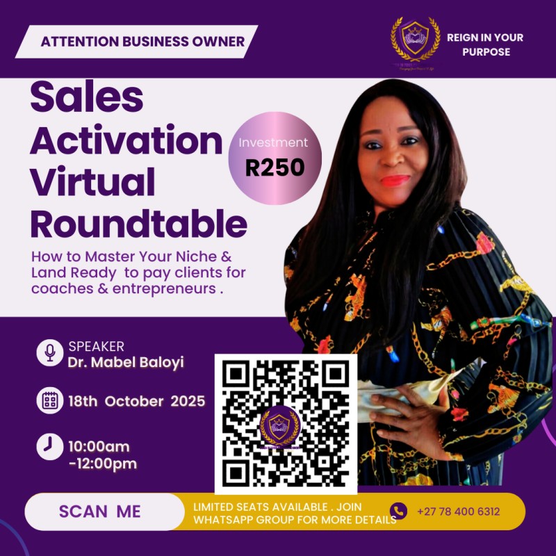 Buy Sales Activation Virtual Roundtable by Dr. Mabel Baloyi on Selar