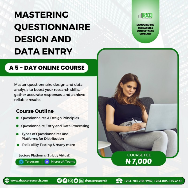 Buy MASTERING QUESTIONNAIRE DESIGN AND DATA ENTRY by DRACCO Research on Selar