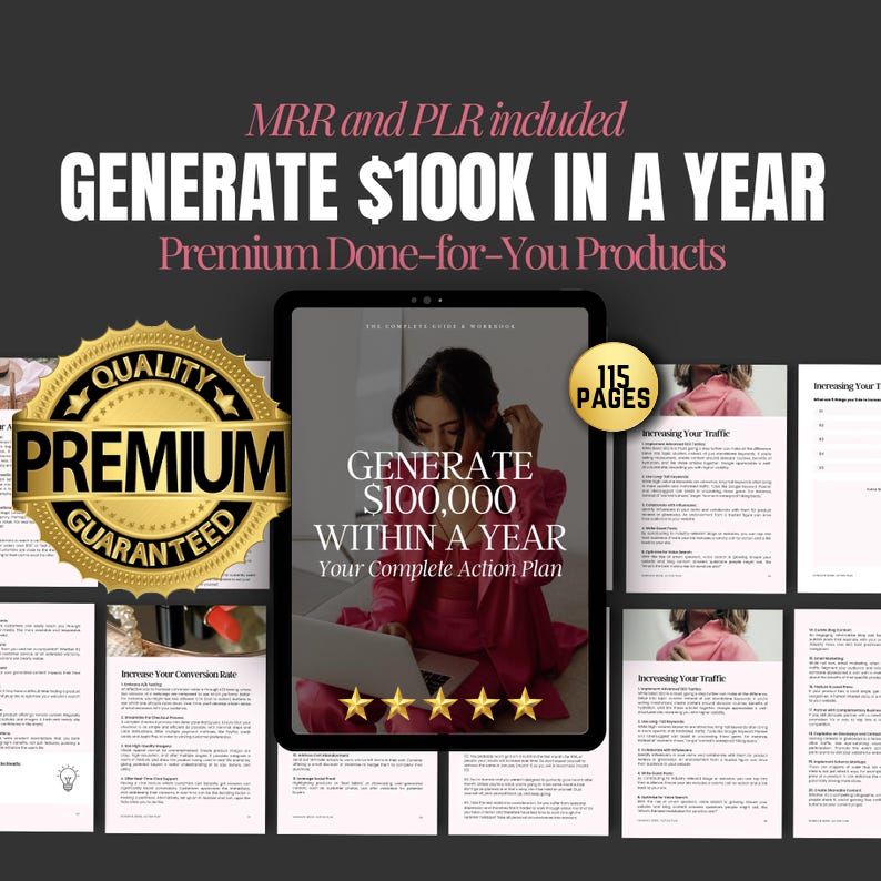 Buy Generate 100k Within a Year: Complete Action Plan | MRR & PLR by Earn From Home South Africa ...