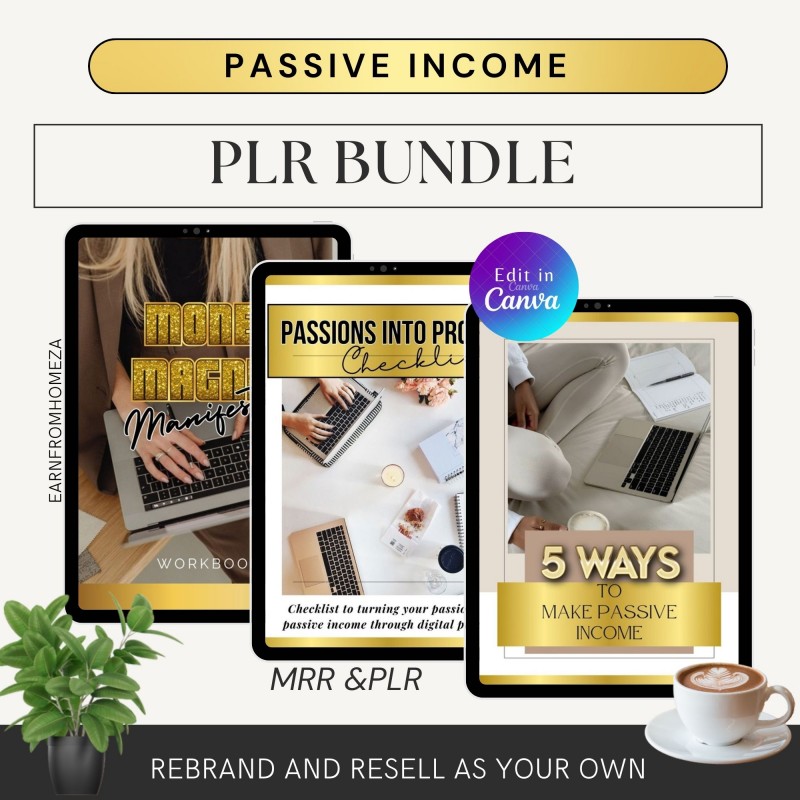 Buy Passive Income Guide Bundle | MRR & PLR by Earn From Home South Africa on Selar