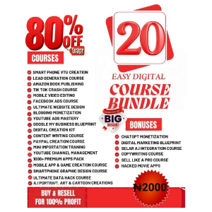 Buy 20 Easy Digital Course Bundle by Edward Jonah on Selar