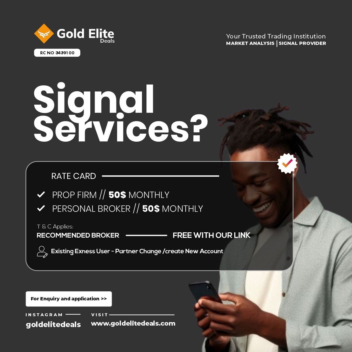 Subscribe SIGNAL SERVICES by Gold Elite Deals on Selar