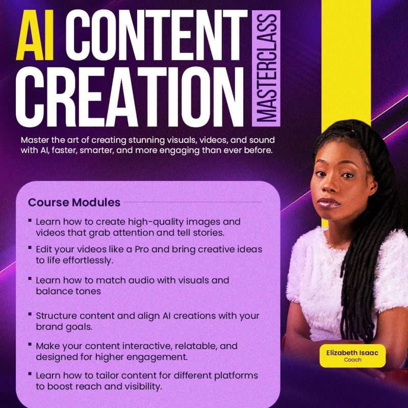 Buy AI Content Creation Masterclass by Elizabeth Isaac-Olubori on Selar